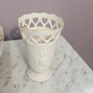 Lenox | Accents | Lenox Heart Pierced Bowl And Posey Vase Set | Poshmark